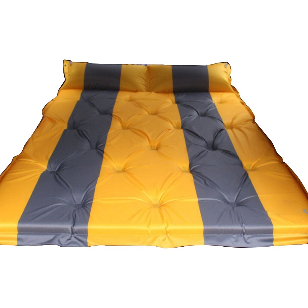 Двуспальная походная надувная кровать толщиной 3 см-оранжевый
