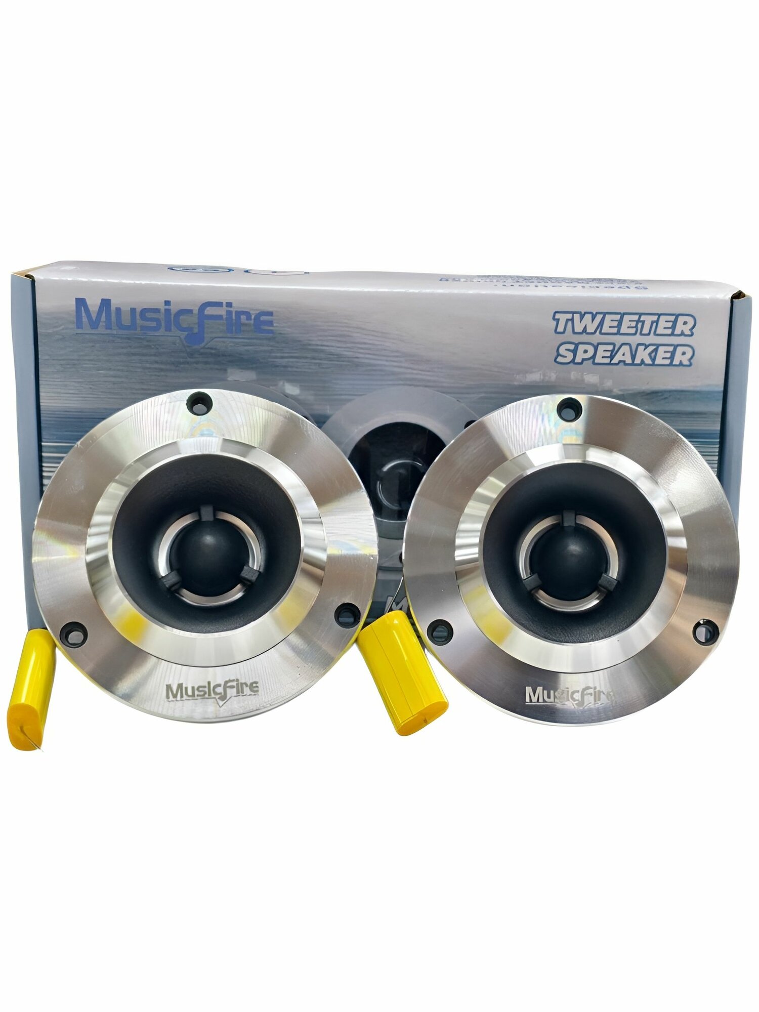 Рупора автомобильные, твитеры со встроенным фильтром MusicFire MF-412 / Комплект из 2 штук / Высокочастотные динамики, пищалки, 500 Вт.