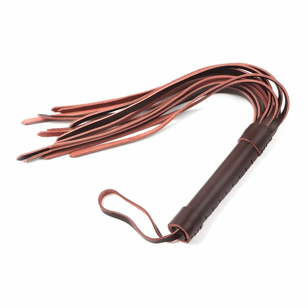 (1 шт.) Новые секс-игрушки, хлыст из коричневой кожи