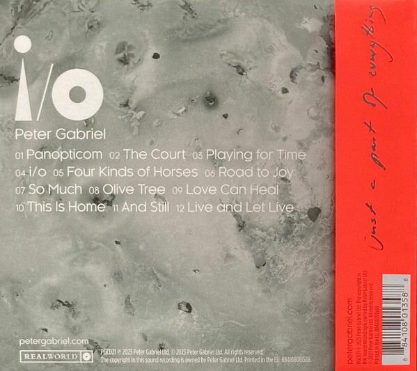 АудиоCD Peter Gabriel. I/O (2CD) — фото 1