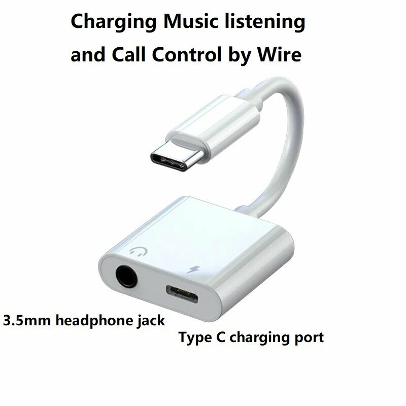 Адаптер USB-C 3.5mm Type C для наушников и зарядки
