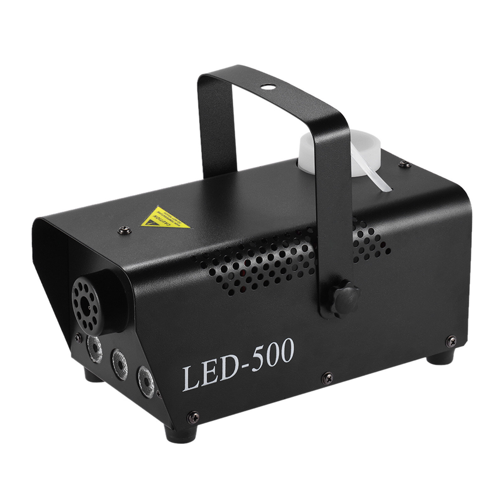 500W RGB Portable Fog Machine with 3-Color LED Lights 250ml Tank Remote Control Stage Smoke for Indoor Party Live Concert DJ Bar KTV Effect