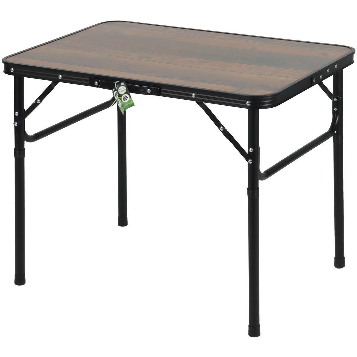 Decathlon Туристический стол Enero Camp 75x55x25-59 см, складной, регулируемый, натуральное дерево