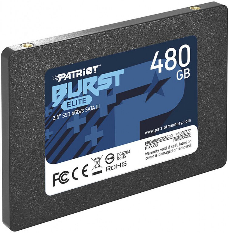 SSD-накопитель Patriot Burst Elite PBE480GS25SSDR, 480ГБ, 2.5", SATA 6Гб/с — фото 1