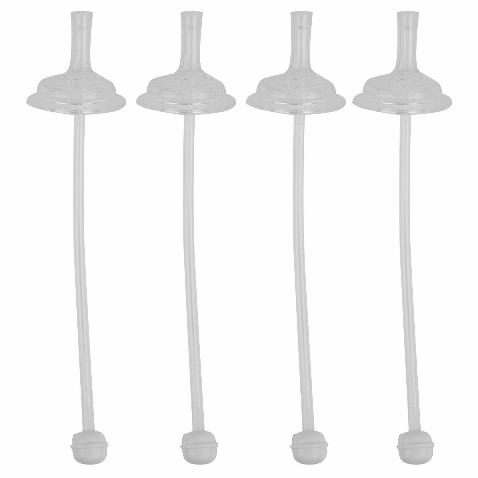 4pcs Straws Professional Food Grade Silicone Straw Wide Mouth Baby Sippy Drinking ToolsUniversal