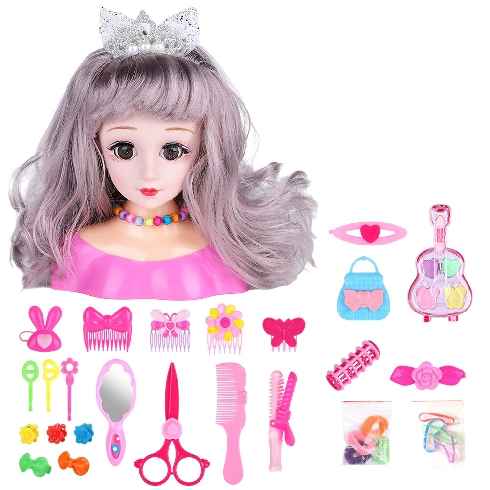 25 шт, куклы для парикмахерского искусства, модель для укладки волос, игровой набор для укладки головы куклы, игрушки, аксессуары для волос, игровой набор для девочек и детей