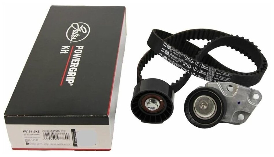 Ремкомплект ГРМ GATES K015419XS (ремень ГРМ+ 2 ролика) для DAEWOO Nexia 16V CHEVROLET Aveo/Lacetti 1.4/1.6 16V