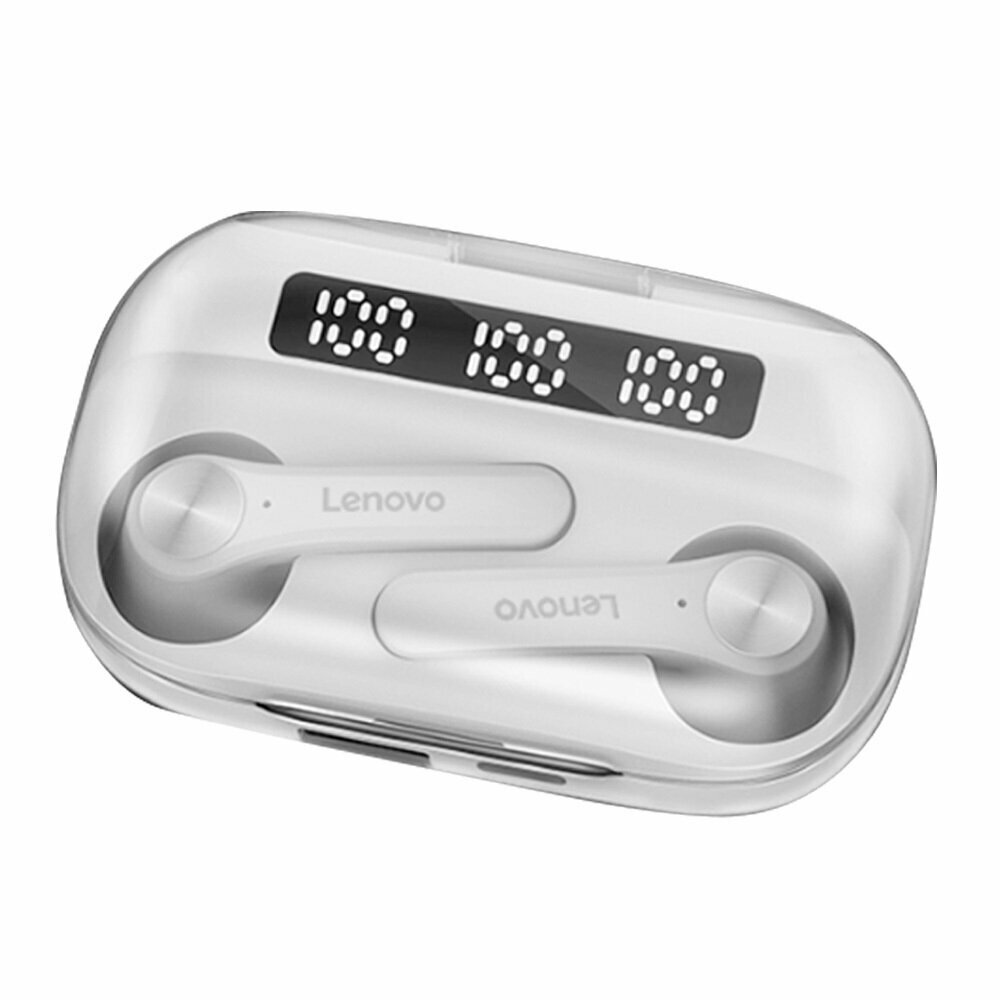 Lenovo QT81 TWS беспроводной Bluetooth наушники, Спортивные наушники с 1200mAh Зарядка чехол, передвижная сила, шумоподавлением, с микрофоном