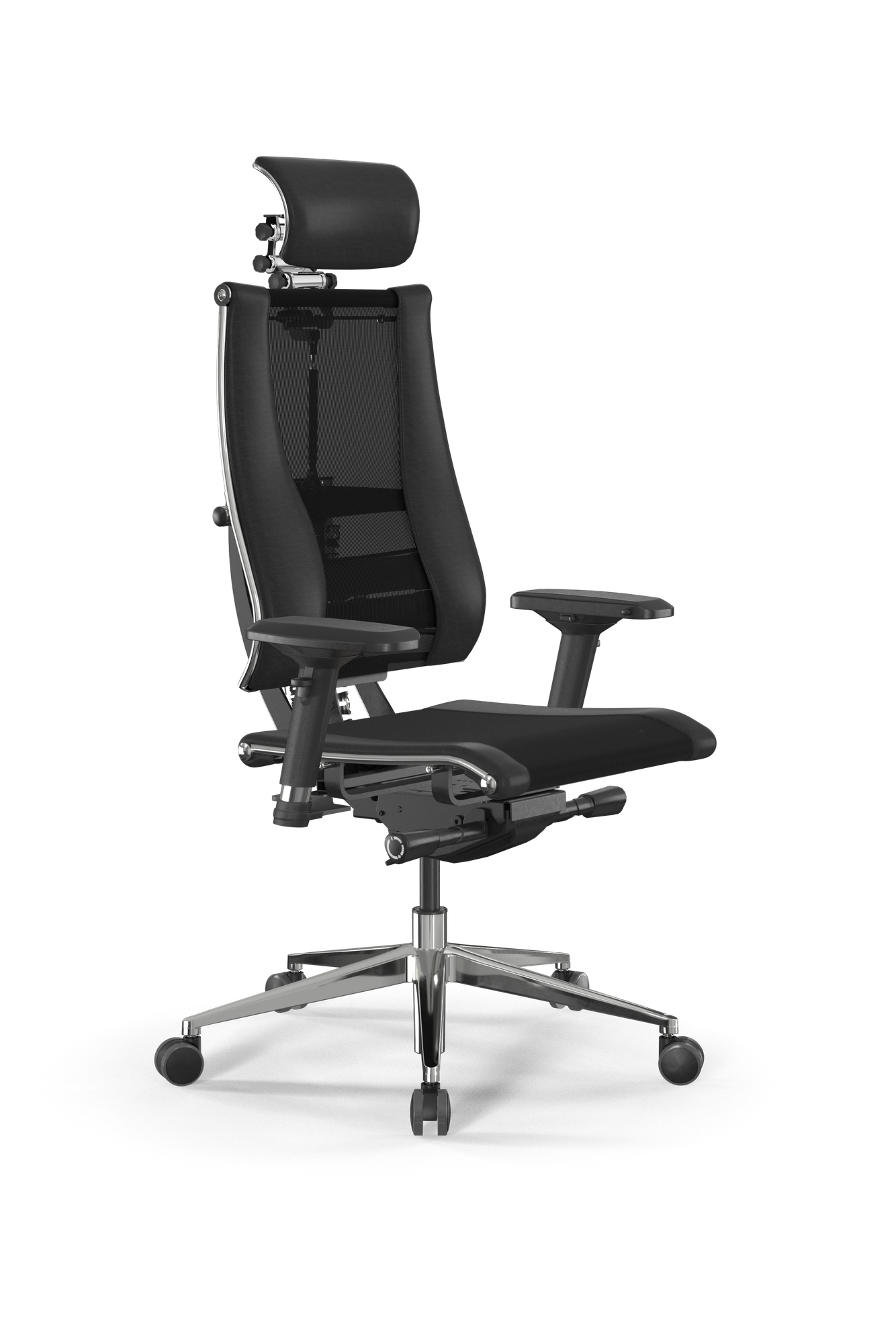 Кресло руководителя METTA Y 4D Free Steel Chrom\Full Ergonomiks