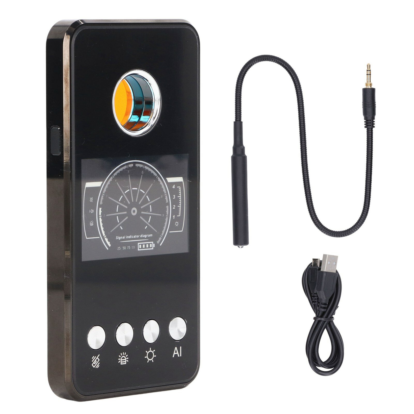 Детектор подслушивающих устройств, GPS-позиционирование 1-8000 МГц, защита от прослушивания