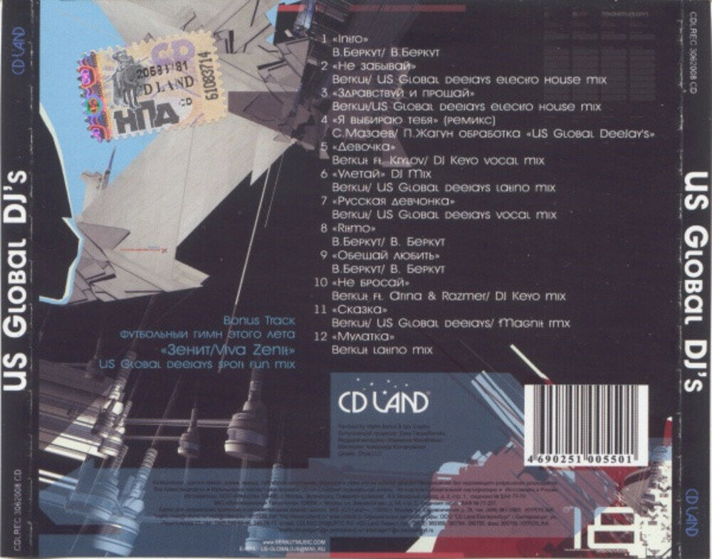 Компакт-диск US Global DJ's — Back In The USSR (CD) — фото 1