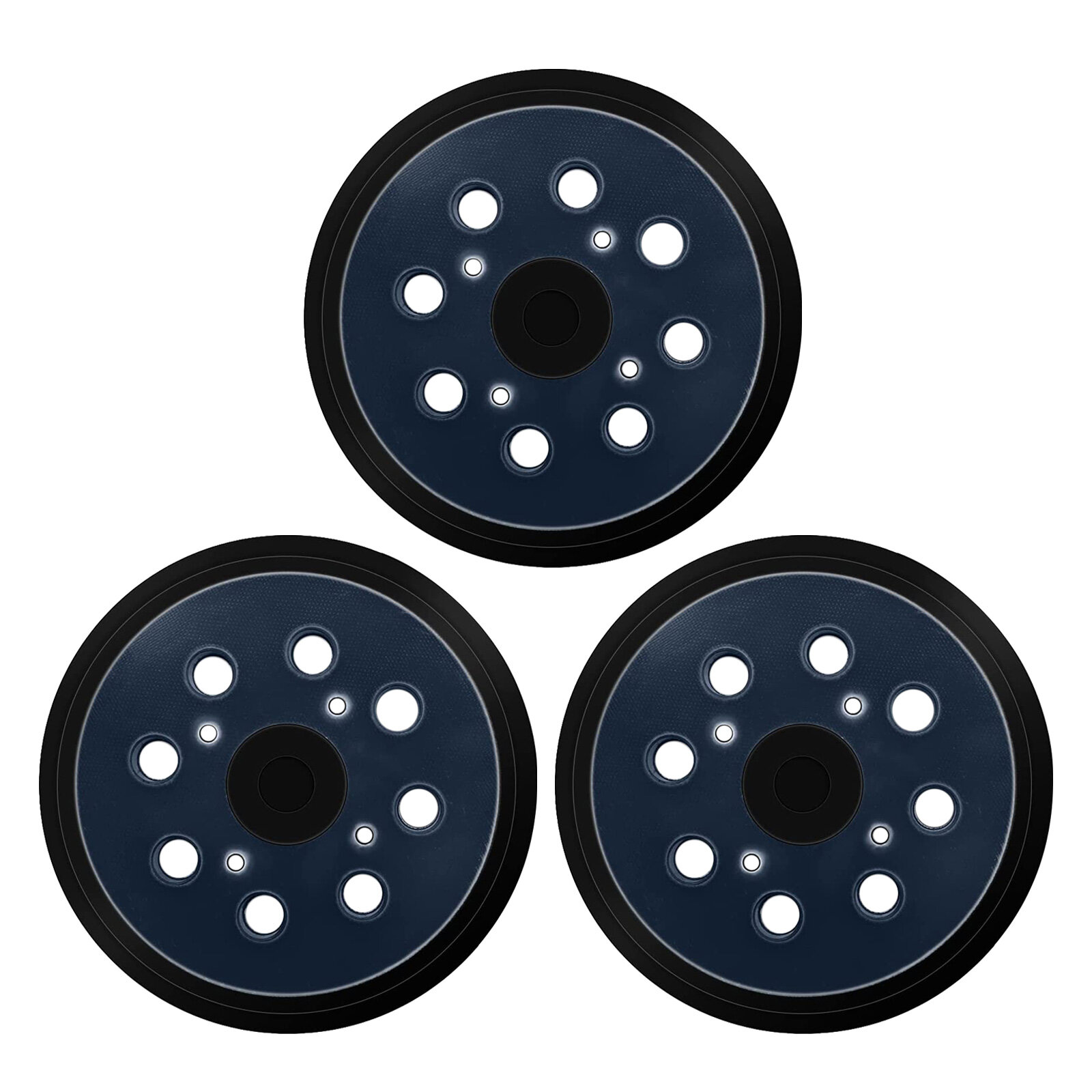 3x 5'/125mm 4 Eyes Polishing Disc with Teeth Sanding Pad Fit for BO5041 M9202B Hook & Loop Sander Backing Pad