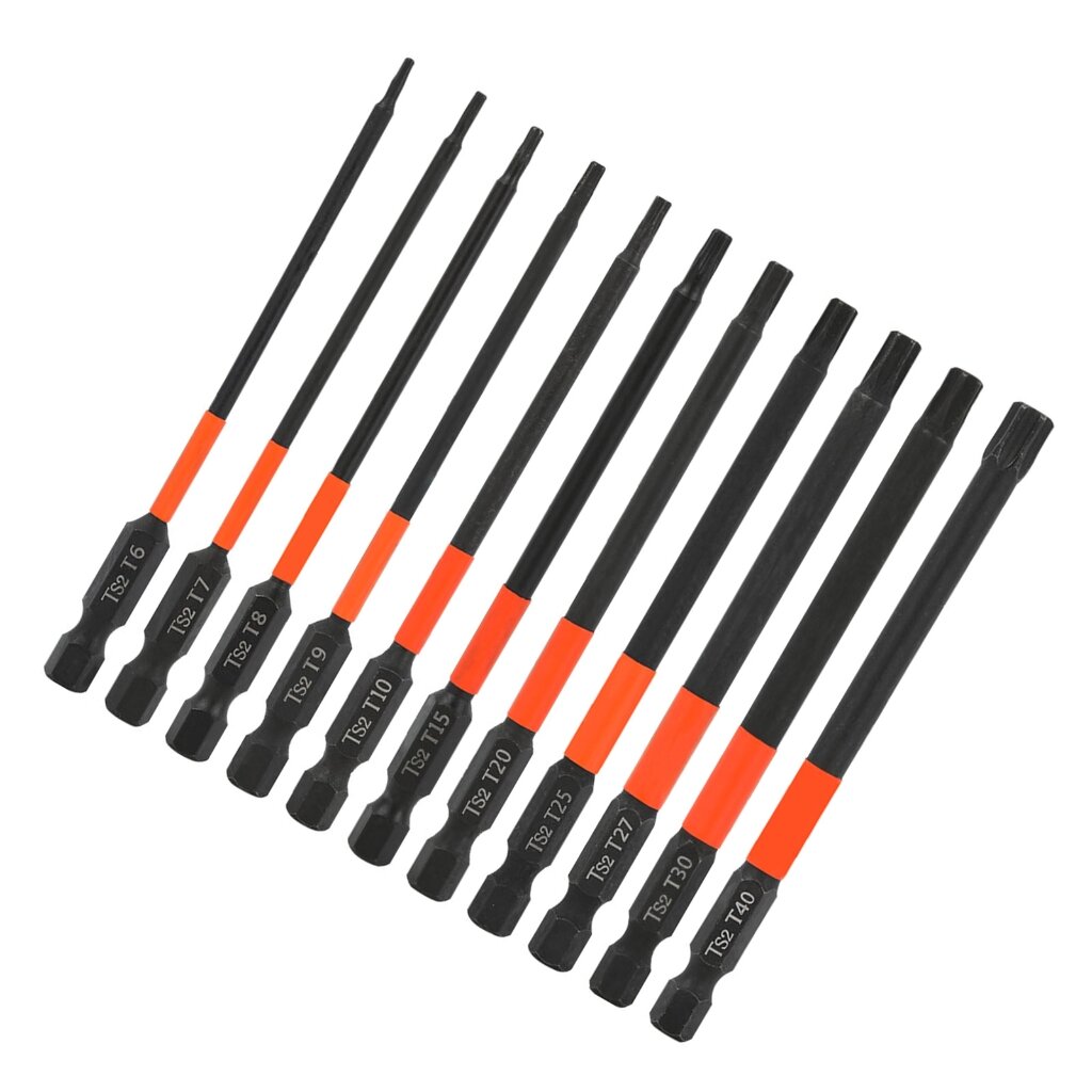 11ШТ 100 мм Шестигранные Отвертки T 10-T40 Стальные Магнитные Звездочки Безопасности Набор для Отверток