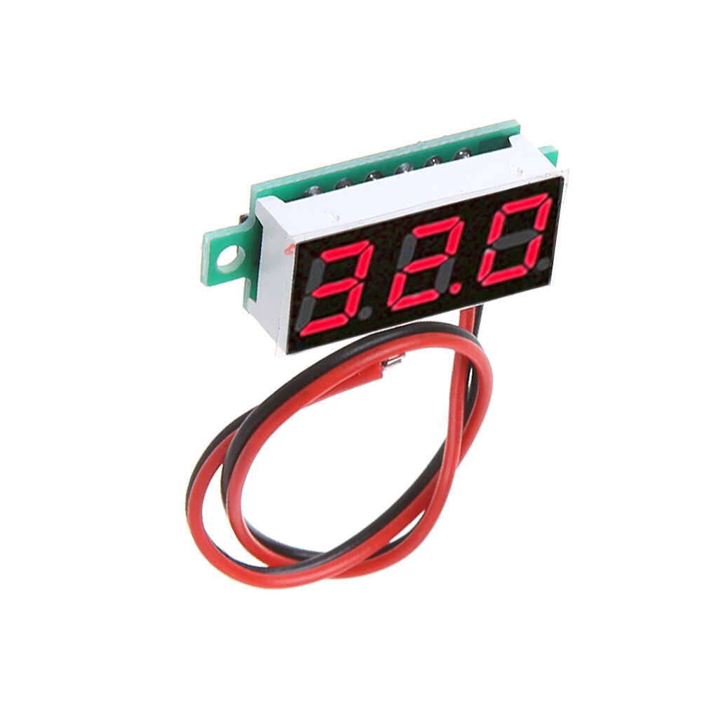 Mini Digital DC Voltmeter 0,28-дюймовый двухпроводной 2,5 В-30 В Mini Digital Dc Voltmeter Tester Tester Светодиод