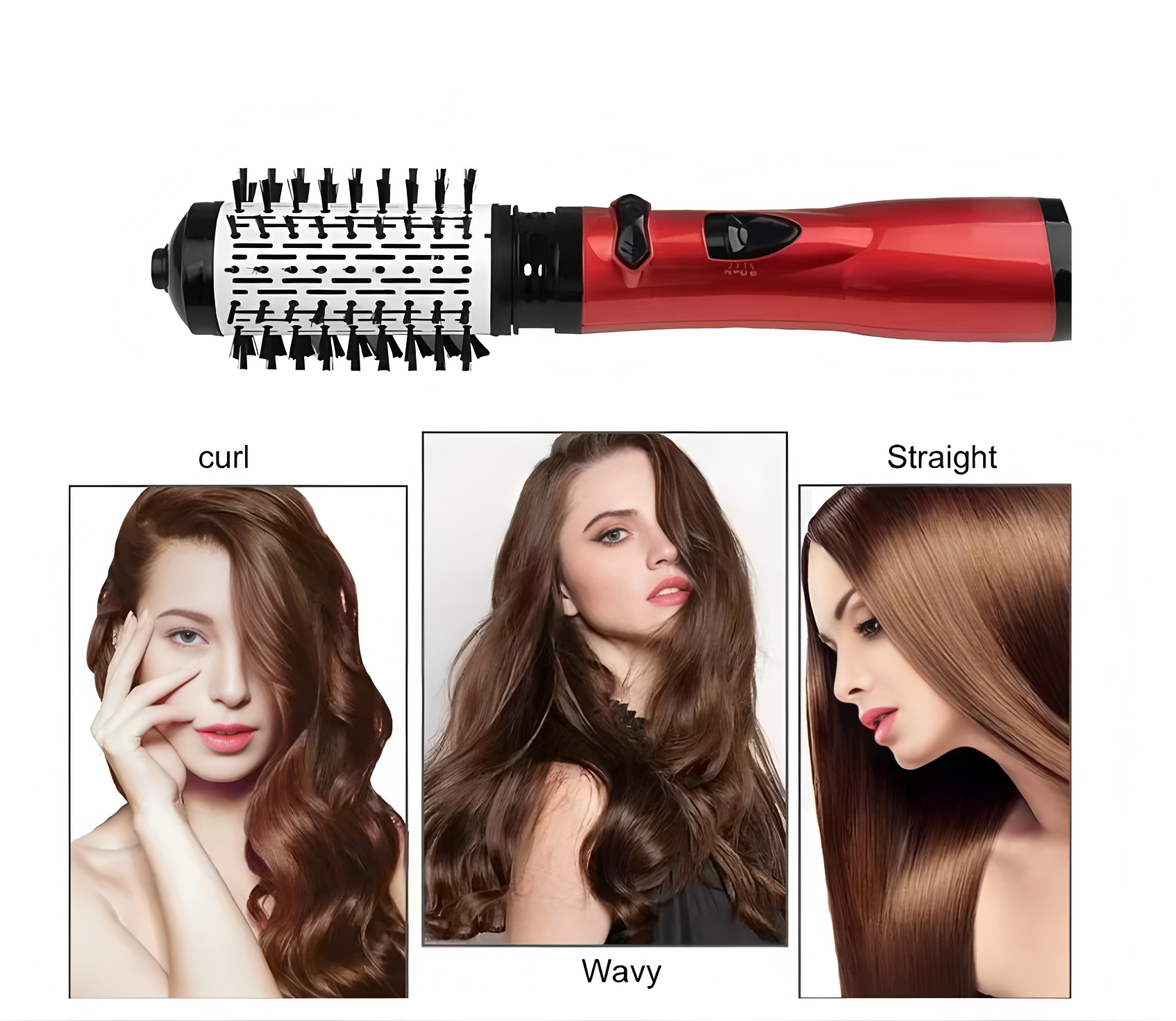 Фен-щетка "2в1", керамическое покрытие, автоматическое вращение, 3 температурных режима