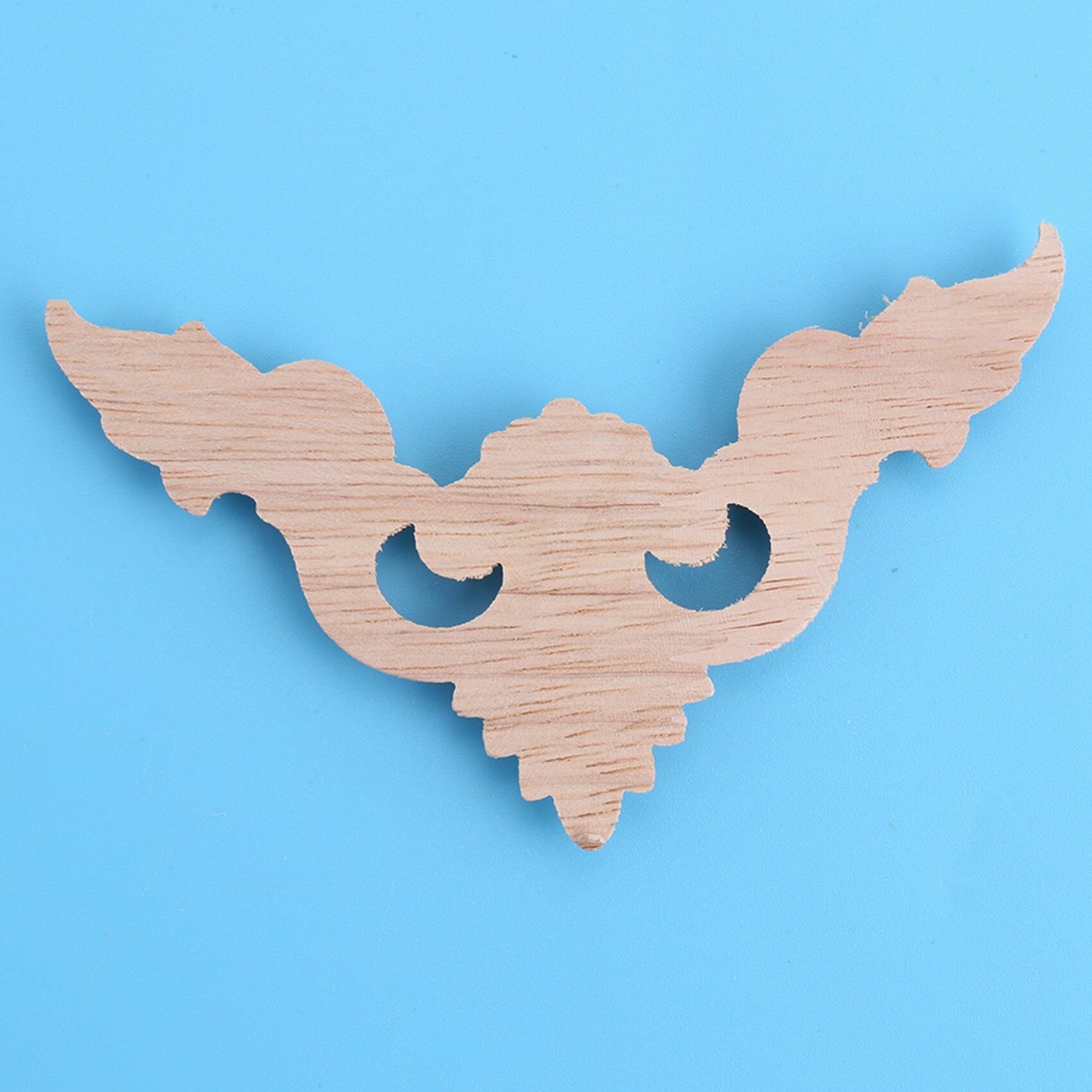 4 шт. 8*8 см деревянные резные угловые накладки на мебель, украшения для дома, неокрашенная аппликация