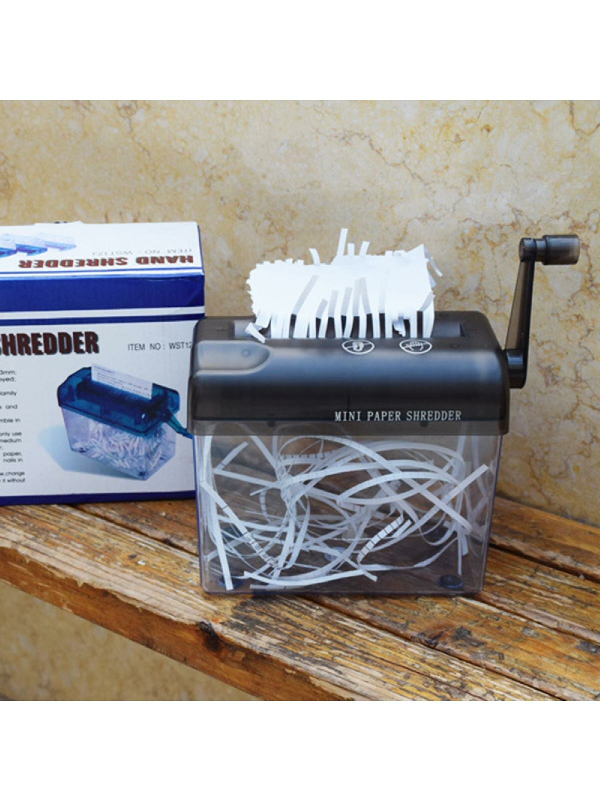 Mini Manual Shredder Portable A6 Hand Paper Cutting Shredder Strip-cut Machine Office Teaching Supplies Durable Cutter