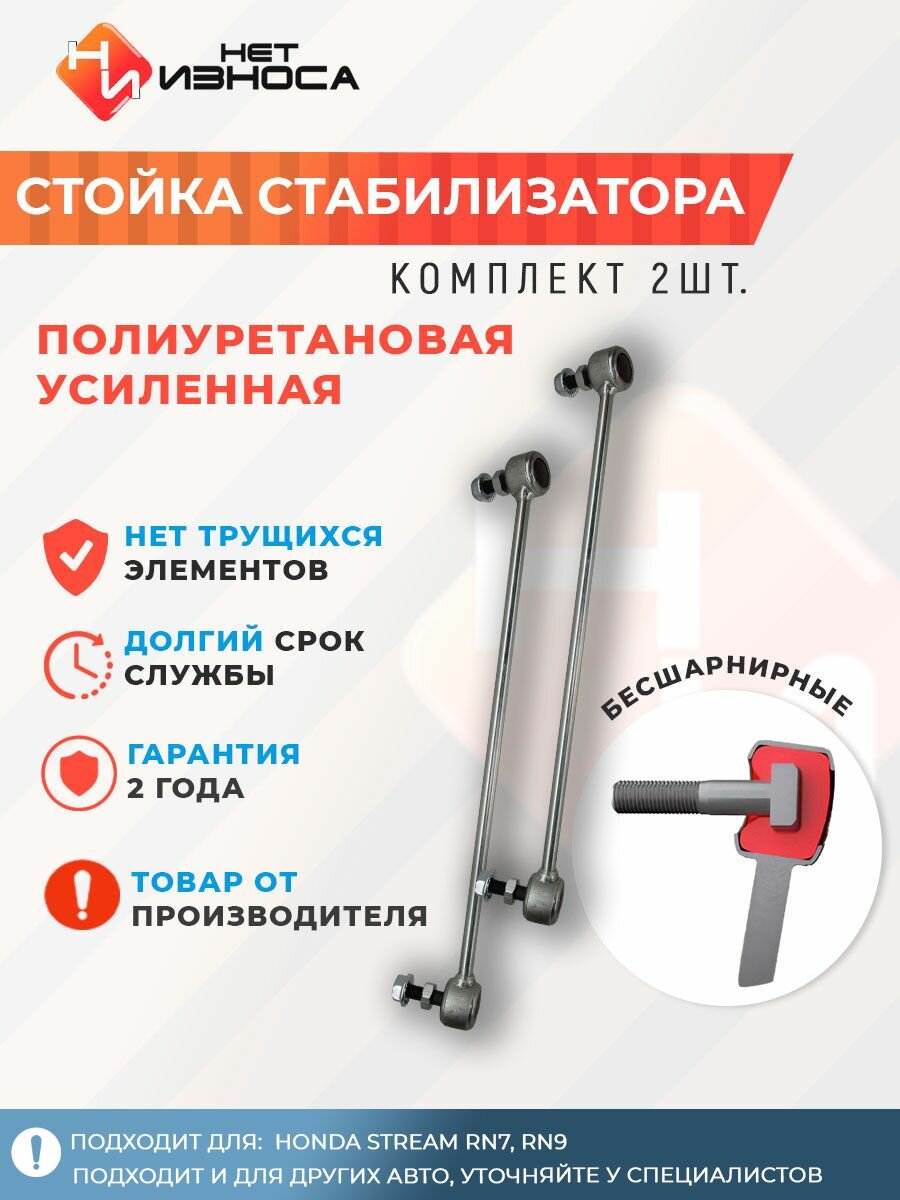 Стойки стабилизатора полиуретановые усиленные NL177 (левая и правая) Honda STREAM RN7, RN9