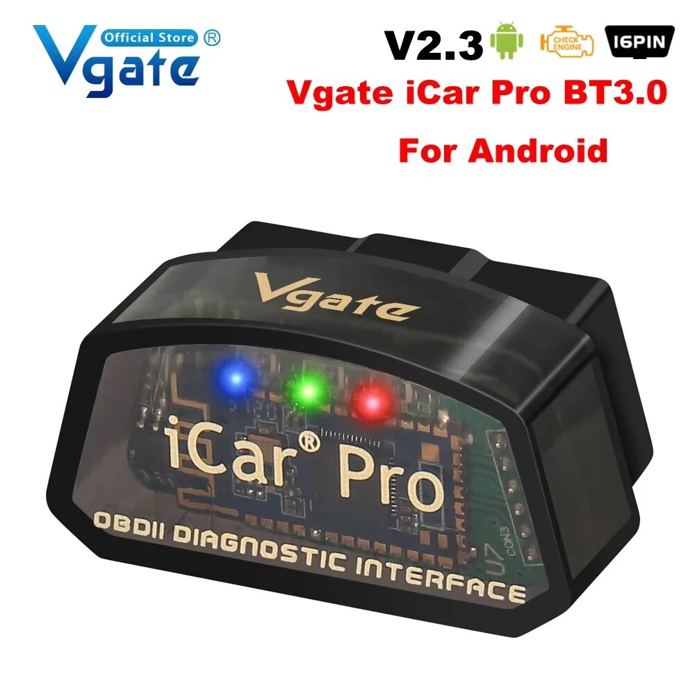 Vgate iCar Pro elm327 V2.3 OBD 2 OBD2 Автомобильный диагностический сканер WIFI Bluetooth 4.0 BT3.0