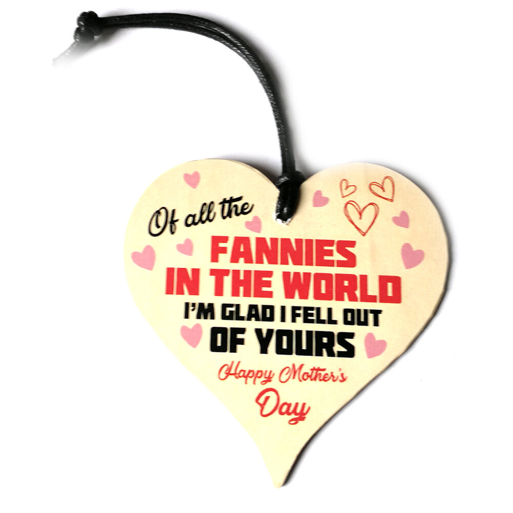 1PCS Подарок на День Матери Ручная Работа Деревянные Сердца Украшения Этикетки Плаки Пendants Украшения для мамы Декор Дома Материал Дерево Размер 100*100*3mm Вес упаковки 11g Размер упаковки 102*102*5mm