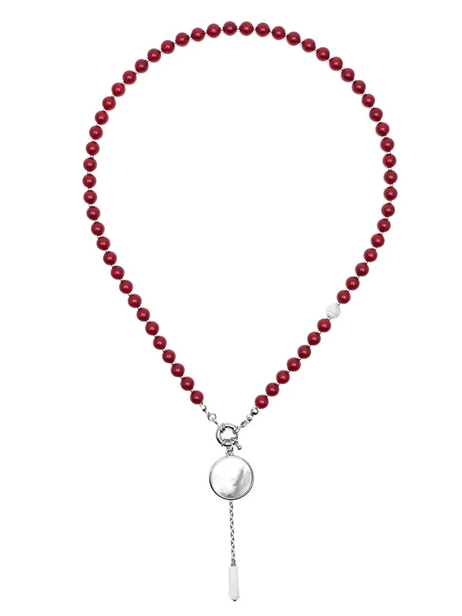 Бусы, перламутр, коралл