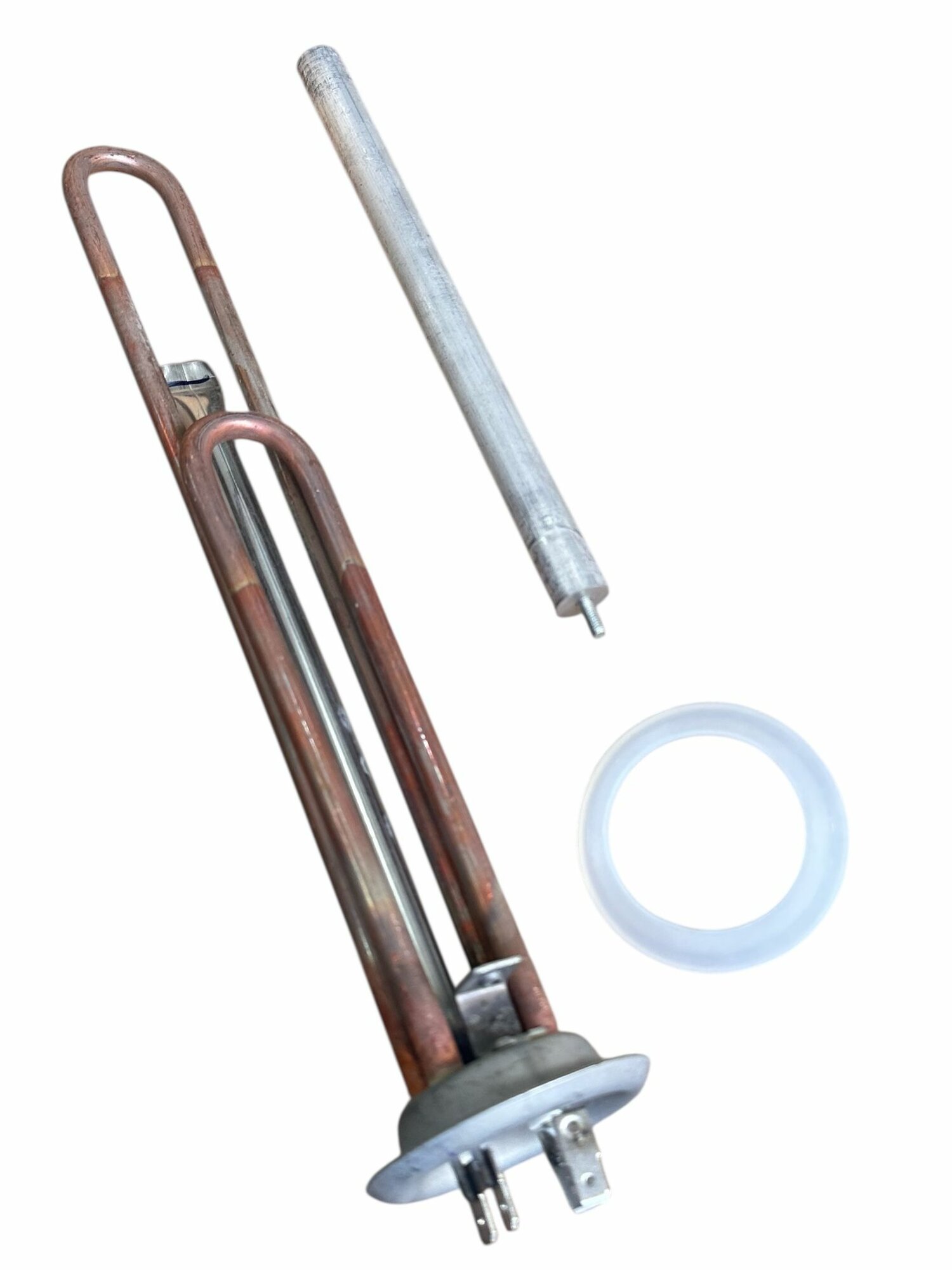 Комплект тэн PROFI RF 2000Вт (1.3+0.7вт) медный с глубокой чашей на 4 контакта + анод М-4 + прокладка для водонагревателя Thermex для серии RZL, IS, IR