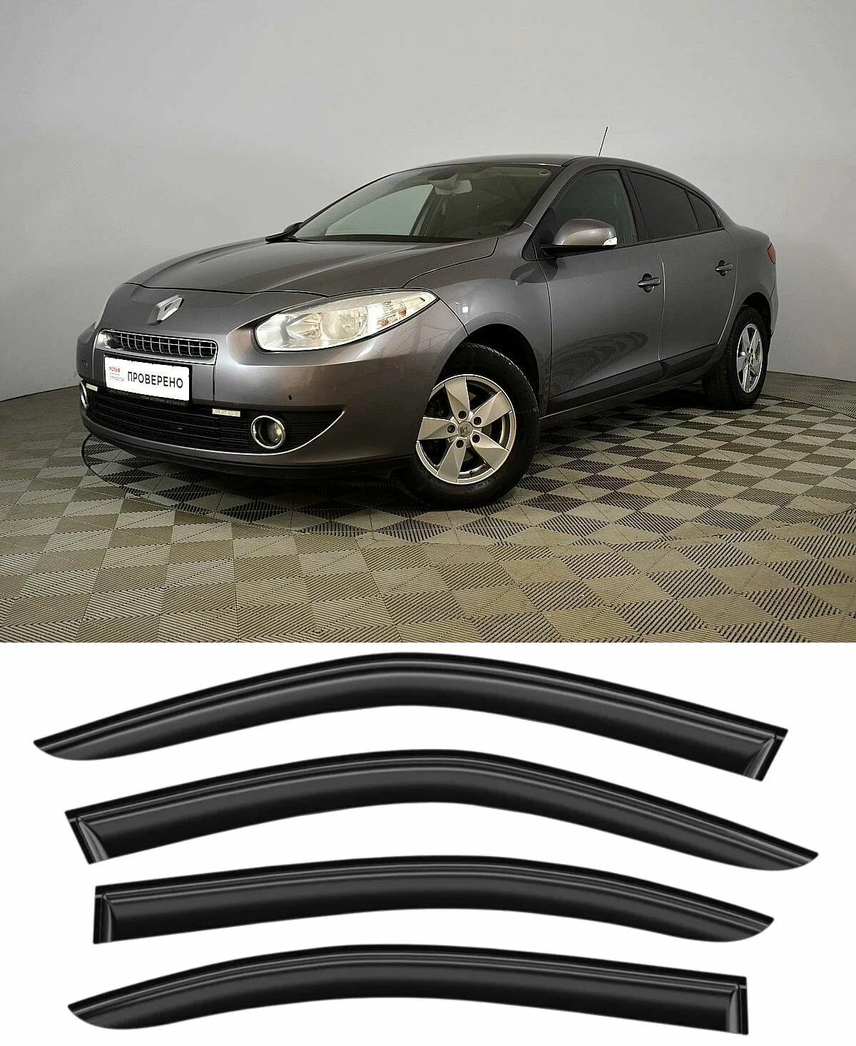 Дефлекторы боковых окон RENAULT Fluence Рено Флюенс (2009-2013)