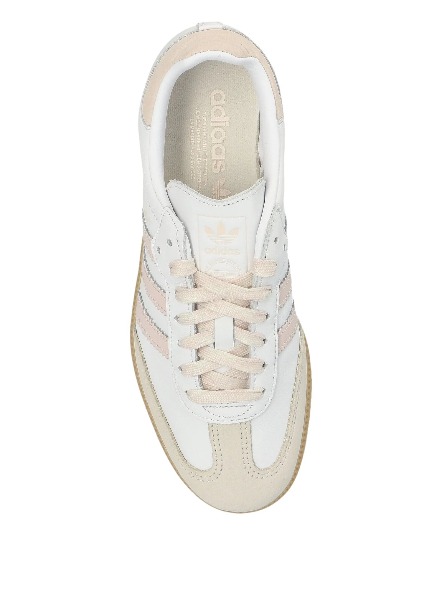 Кроссовки adidas Samba OG, размер 5.5 US, бежевый/белый — фото 1