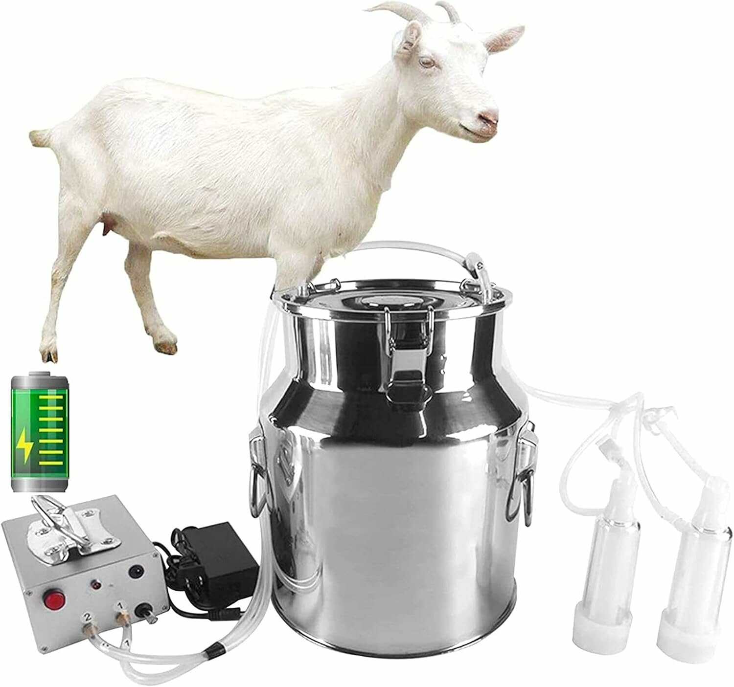 Комплект доильного аппарата для доения коров 14л Портативный электрический доильный аппарат для домашней козы