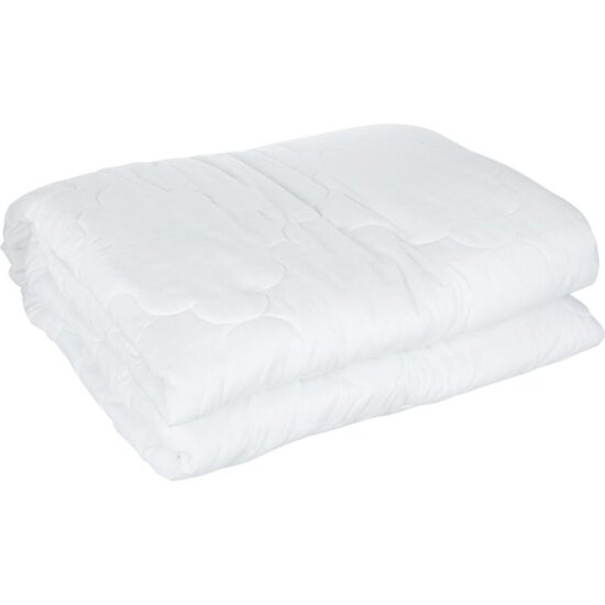 Одеяло Luscan 172х205 стег, кант, 300-350гр/м2 (холлофайбер/микрофибра), бел