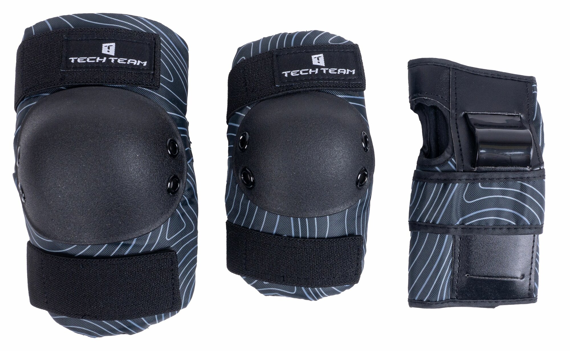 Комплект защиты Tech Team Safe fit teens 2.0 black (M)