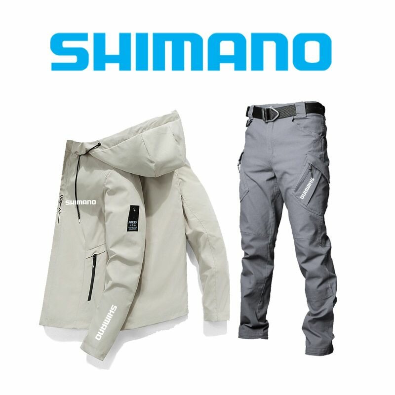 SHIMANO2024 весенне-осенний мужской свободный комплект для работы и спорта для рыбалки куртка