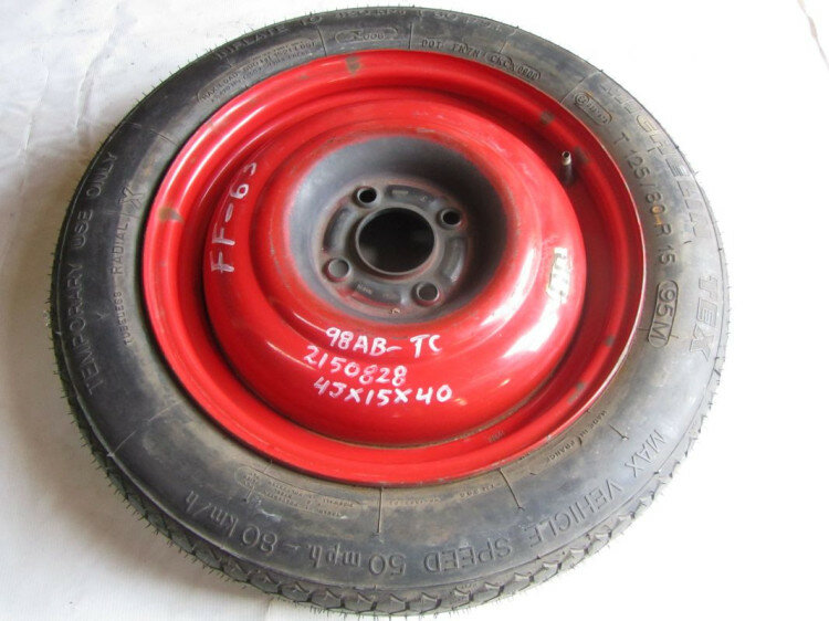 Докатка колесная R15 4Jx15x40 T125/80 95M Michelin 98ABTC 2150828 Форд Фокус 1 красный диск FF-63-БУ