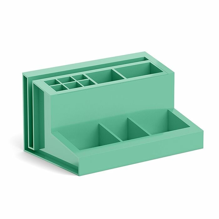 Подставка настольная Erich Krause пластиковая, Leader, Powder, оливковая