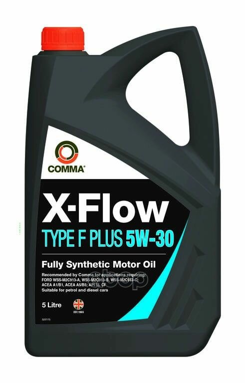 COMMA Comma 5W30 X-Flow Type F Plus (5L)_Масло Мот! Синт Acea A5/B5, Api Sl/Cf, Wss-M2c913-B/A