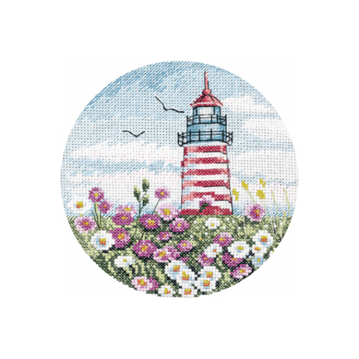 Игольница магнитная круглая с рисунком 'Маяк', 25*3 мм, Hobby&Pro