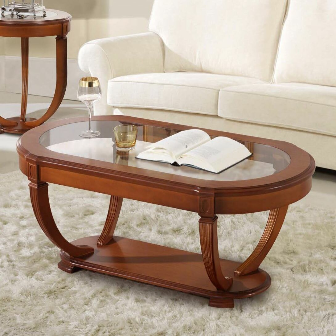 Журнальный стол Disemobel Classic 66 Cerezo-5/Transparente 115x60x47 см