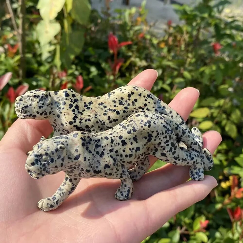 Резной кварцевый череп леопарда Ganyi 2PCS