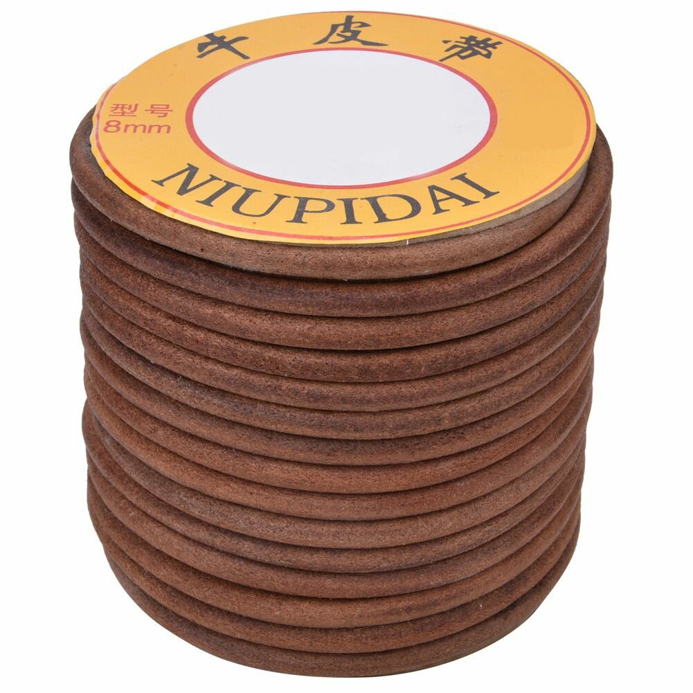 Ремень для швейной машины из коровьей кожи, 8 мм, 20 м, прочный, многофункциональный, плоский приводной ремень для ремонта винтажных швейных машин