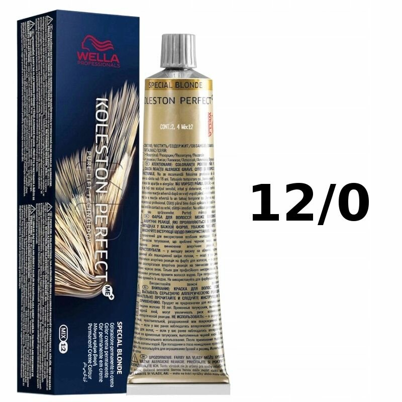 Wella Koleston Perfect ME+ 12/0 Кунжут/Ультраяркий блонд Стойкая крем-краска для волос, 60 мл