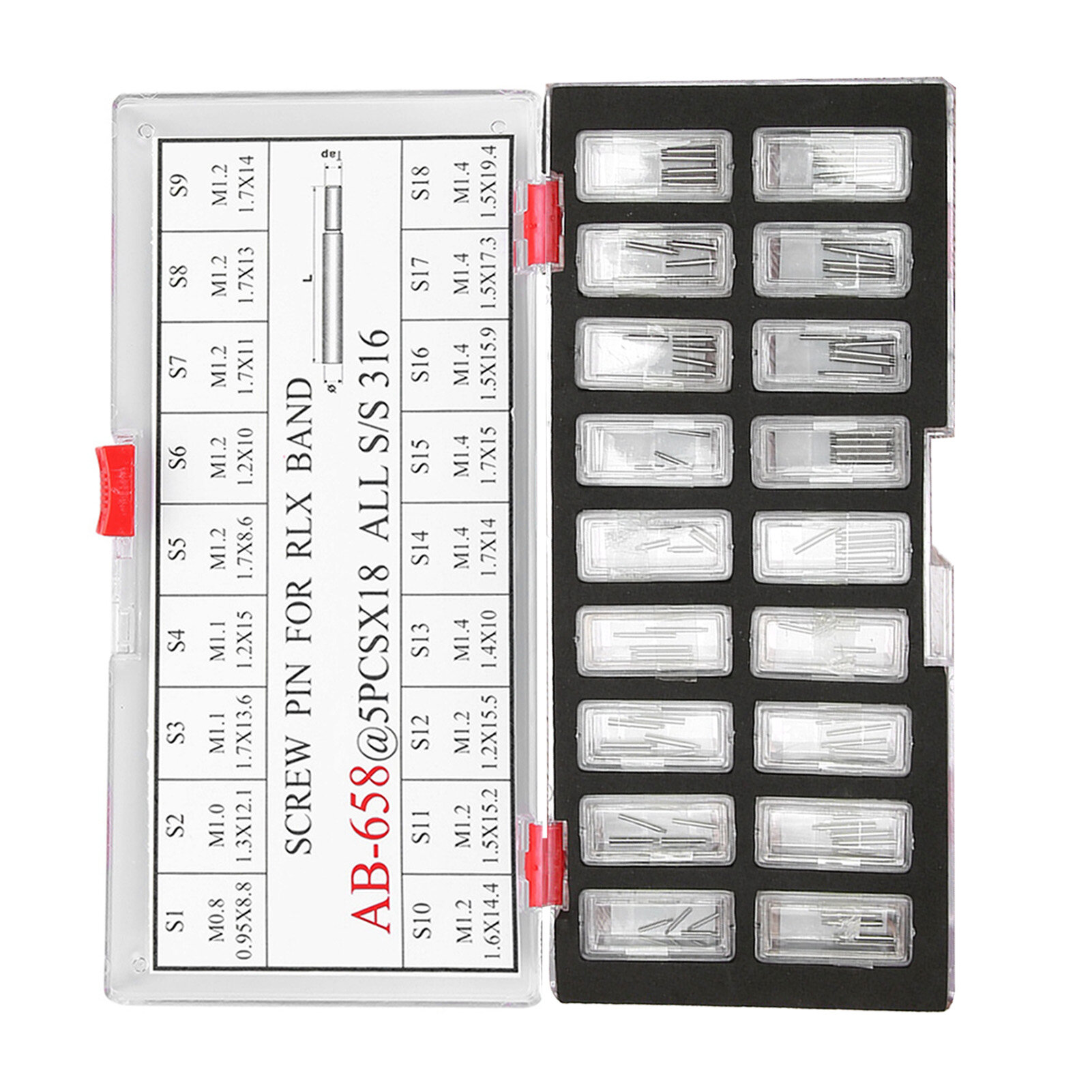 Винтовые штифты, звенья для ремешков, браслетов, ремешков, аксессуаров для часов разных размеров