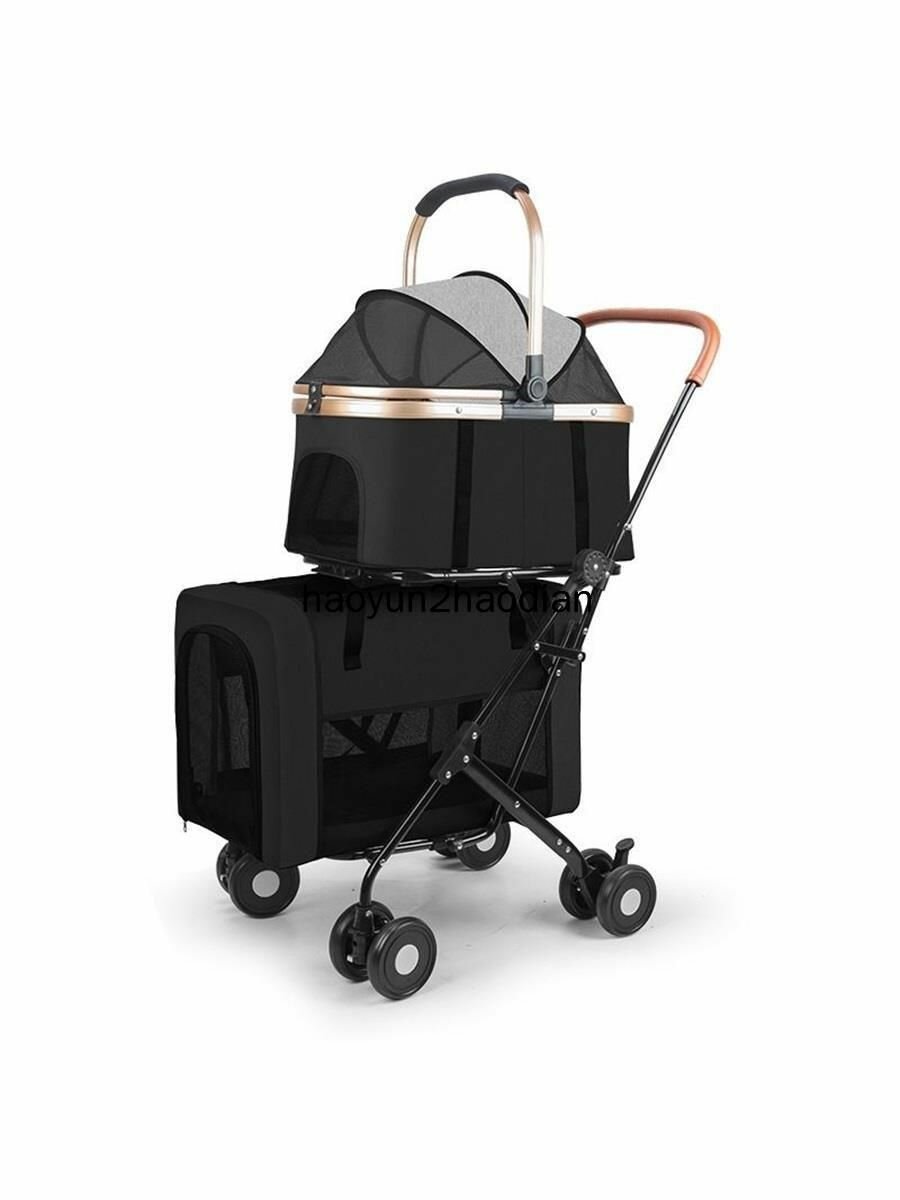 Двойная коляска для собак и кошек, транспортные колеса для клетки