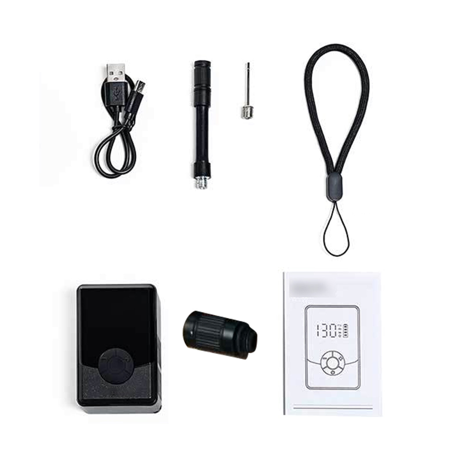 Велосипедный насос с цифровым дисплеем давления, портативный электрический насос для мотоциклов, велосипедов и мячей.