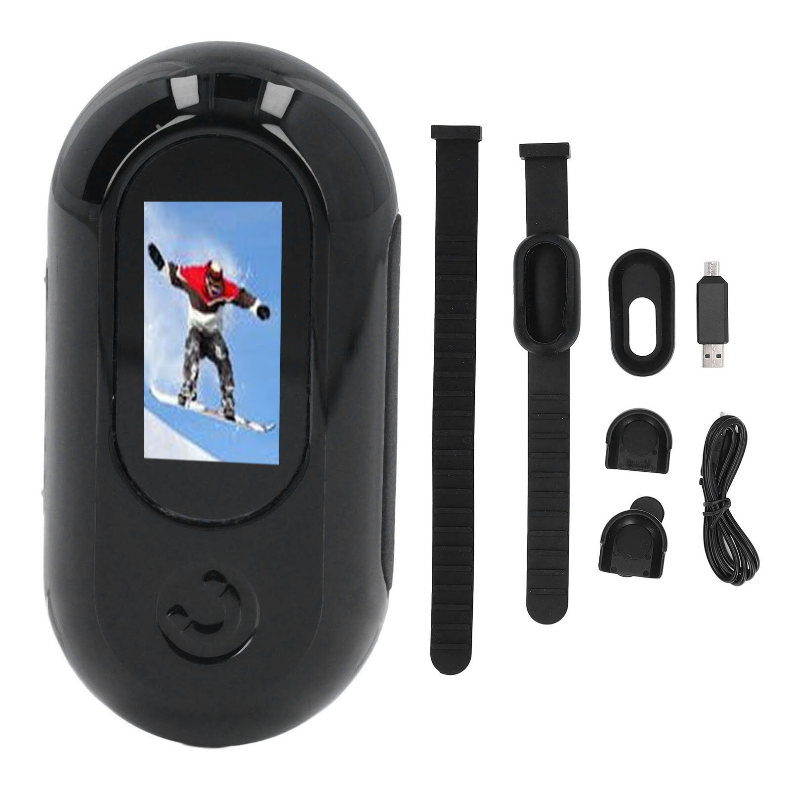 Камера для ошейника для домашних животных с картой памяти 32 ГБ, сверхширокоугольная запись видео 160 1080P, экшн-камера для маленьких кошек и собак с ЖК-экраном 0,96 дюйма и силиконовым ошейником