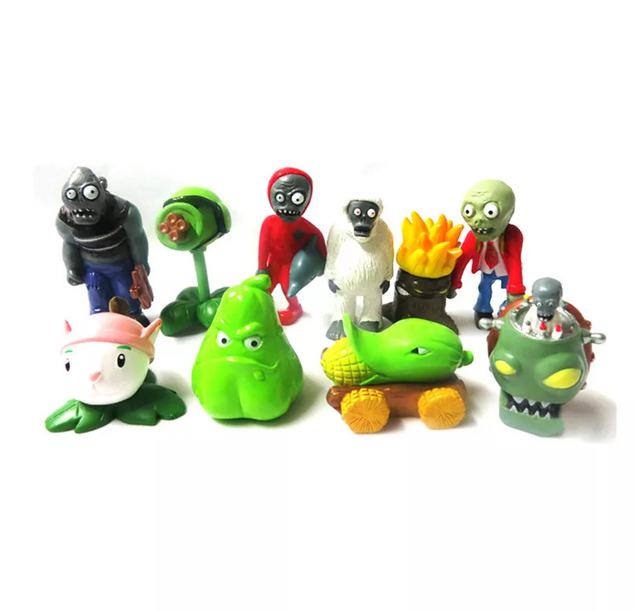 Набор фигурок Растения против Зомби / Plants vs Zombies 10шт (3-7см)