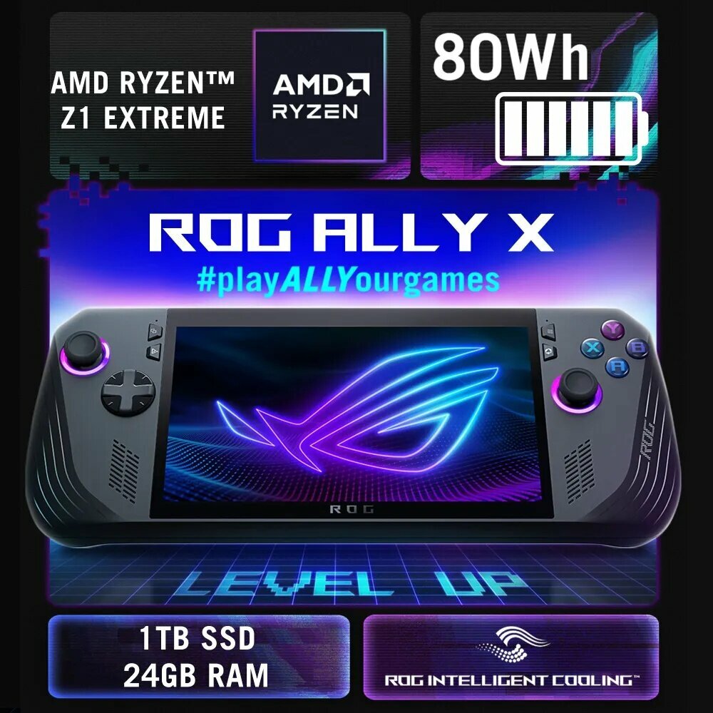 Игровой автомат ASUS ROG Ally X (2024) Ryzen Z1 Extreme RC72LA-NH007W