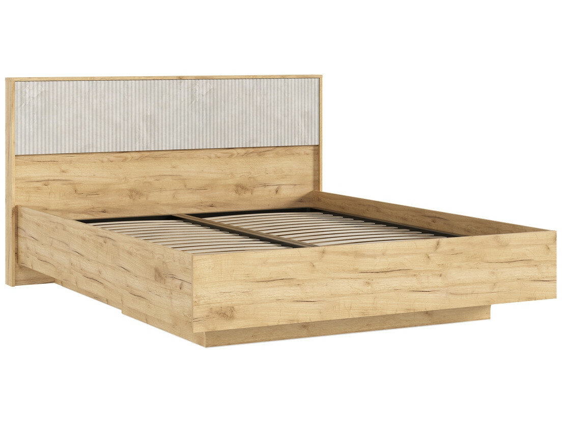 Кровать парящая 1,6м, с ортопедическим основанием, Дуб крафт/Мальта