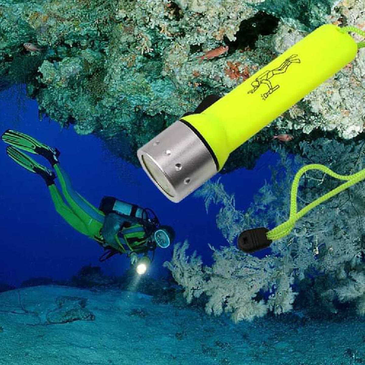 【След】 PENGLI Shallow LED Подводный фонарь для подводного плавания на глубине 50 м
