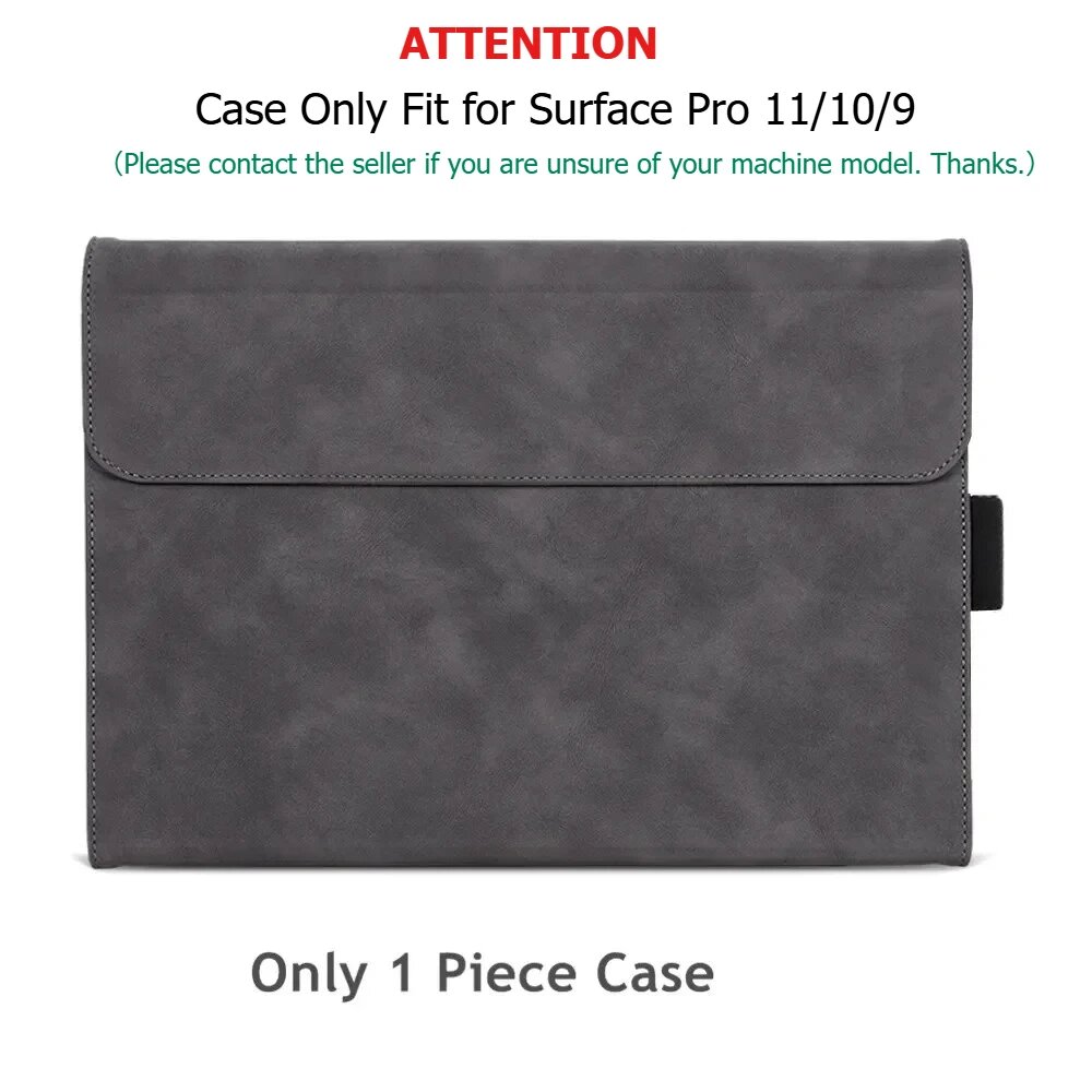 Деловой чехол-портфолио для Microsoft Surface Pro 11/10/9 13 дюймов Grey Case Only