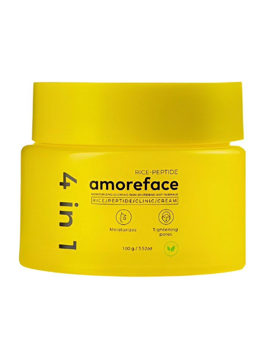 Amoreface Крем для лица 4 в 1 с пептидами и экстрактом риса / Rice-Peptide Clinic Cream, 100 г